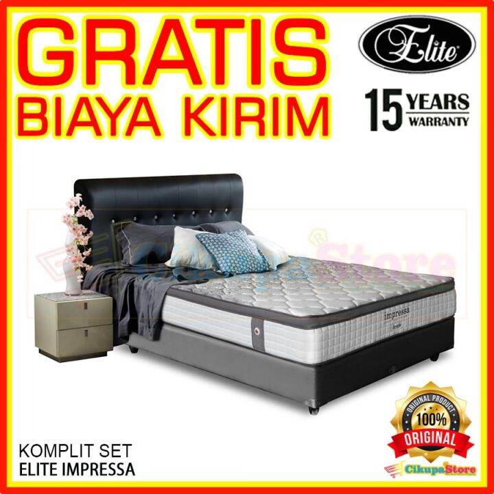 [Bed Set] Elite Serenity Impressa Pocket Spring 160x200 Kasur Spring ...