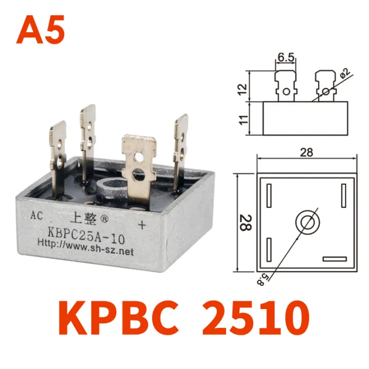 KBPC Rectifier Bridge Charger 12v/24v Single Phase Bridge Rectifier ...