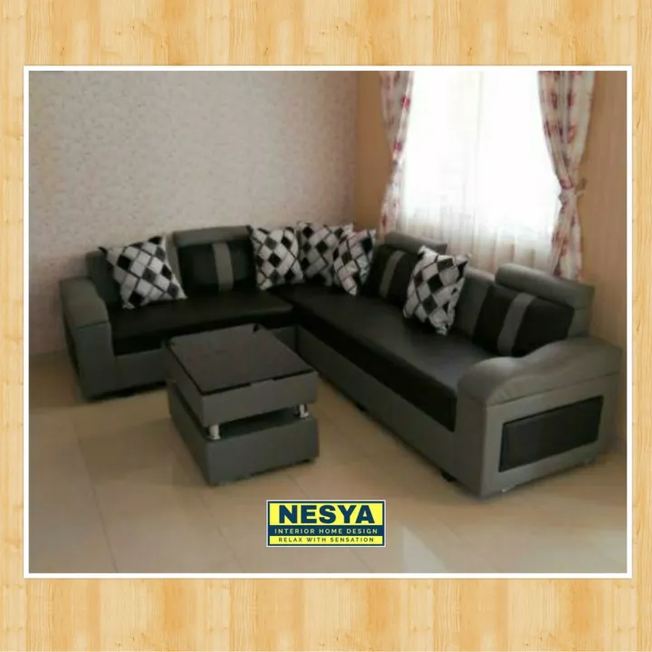 SOFA L Sudut (ORDINARY 321 Jumbo) Minimalis Ruang Tamu Kursi Murah ...