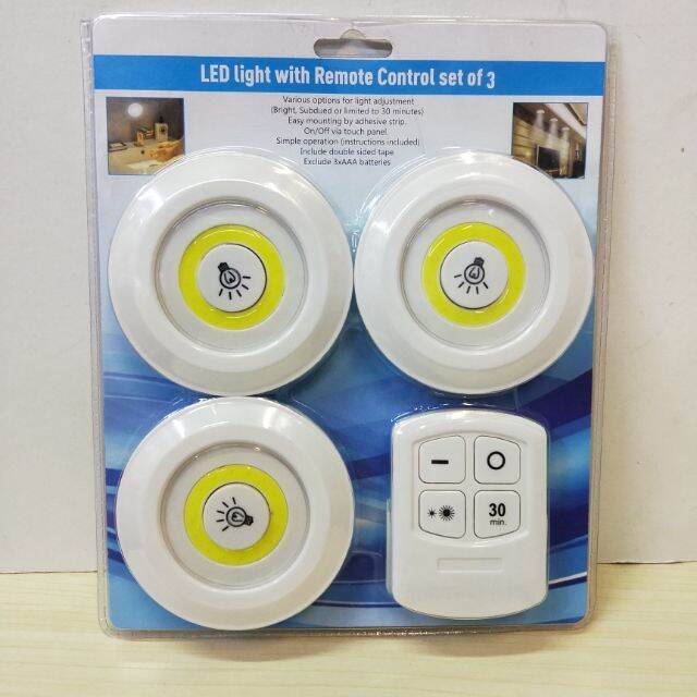 Led Light With Remote Control Set of 3 With Battery | Lazada PH