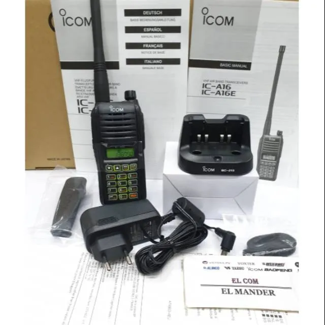 HT AIRBAND ICOM IC A16E VHF - HT ICOM IC-A16E AIRBAND VHF ORIGINAL | Lazada Indonesia