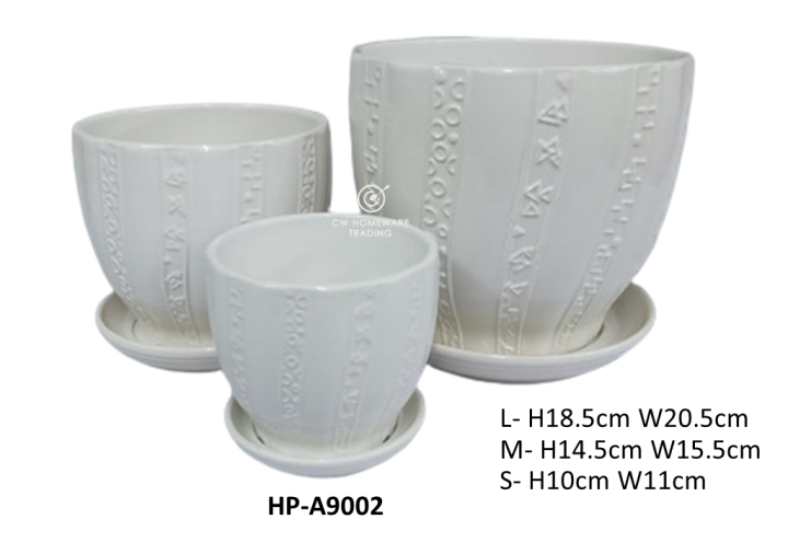 **3In1 Per Set**HP-A9002 White Vase/White Pot /White Ceramic Vase /Pasu ...