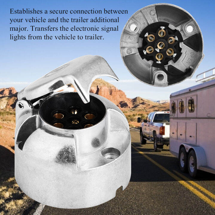 Trailer Adapter 12V 7Pin Sailver Trailer Connector Adapter for Trailer ...