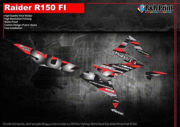 Suzuki Raider 150 Fi Decals Sticker | Lazada PH
