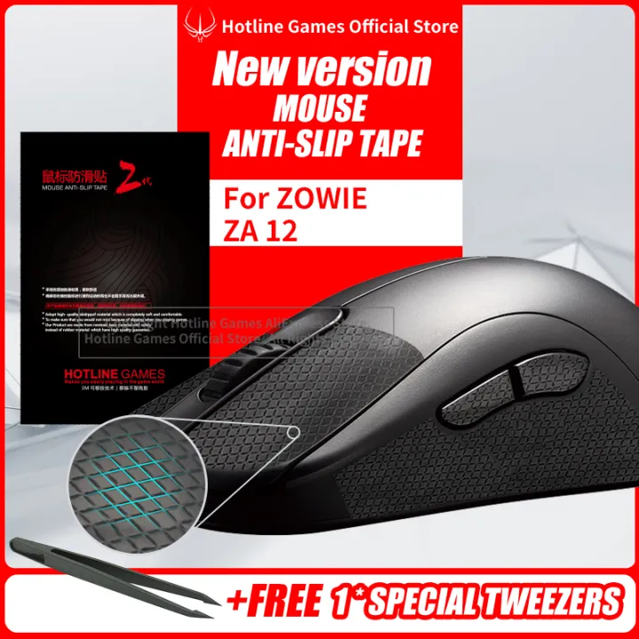 สายด่วนเกมเมาส์เทปกันลื่นสำหรับ ZOWIE ZA12เมาส์แผ่นทนเหงื่อด้านเมาส์สติ ...