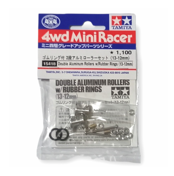 Tamiya mini 4wd Double Aluminum Rollers w/ Rubber Rings DAR Roller 13 ...