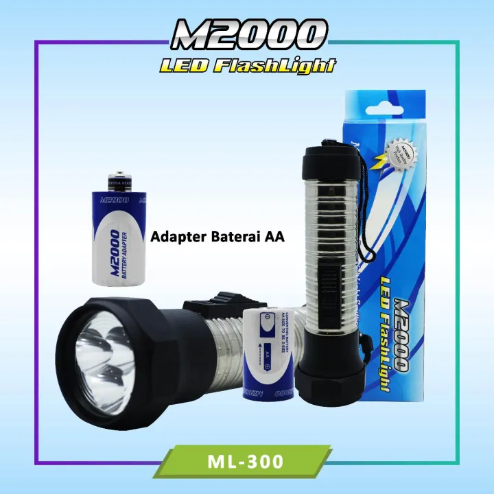 led flashlight senter led bisa pakai baterai besar dan A 2 | Lazada ...