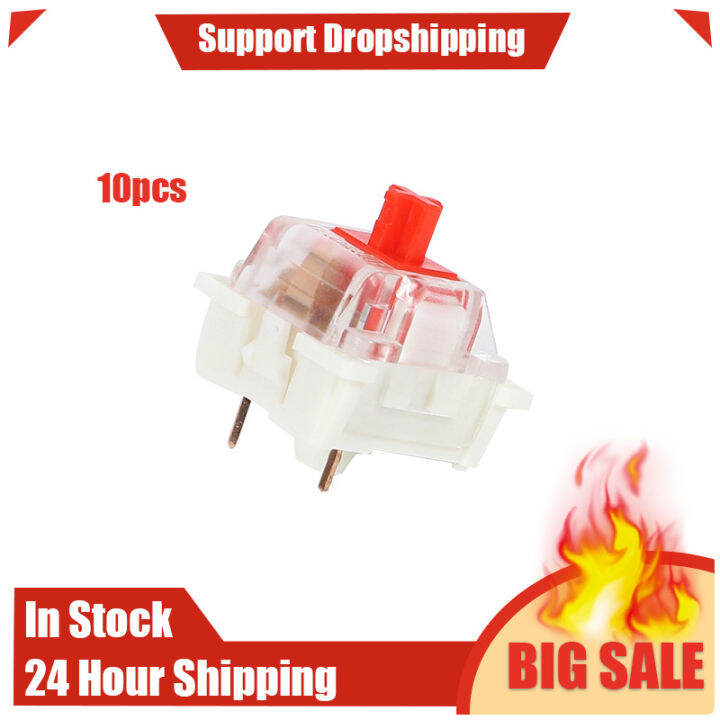 10Pcs Plastic For Cherry Red 3 Pin MX RGB Mechanical Switch Keyboard ...