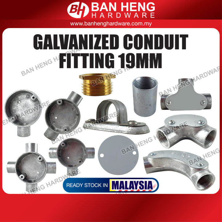 20mm Metal Galvanized GI Conduit Pipe Accessories Mc 1 Way Box / Mc 2 ...