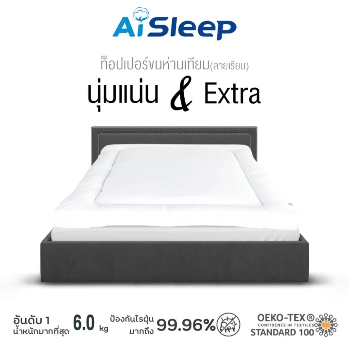 ที่นอนยางพาราพับได้ AiSleepท๊อปเปอร์ 3.5 5 6ฟุต ท๊อปเปอร์บ้านมิลิน ท็อปเปอร์โรงแรม Topper หนา4 ...