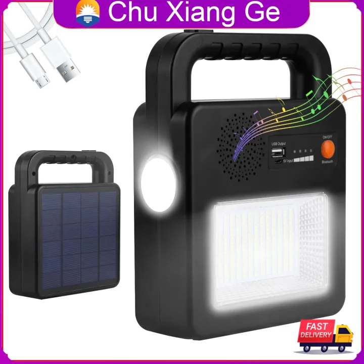 Solar COB LED Camping Lantern with Bluetooth Speaker, 6000mAh , 6000LM ...