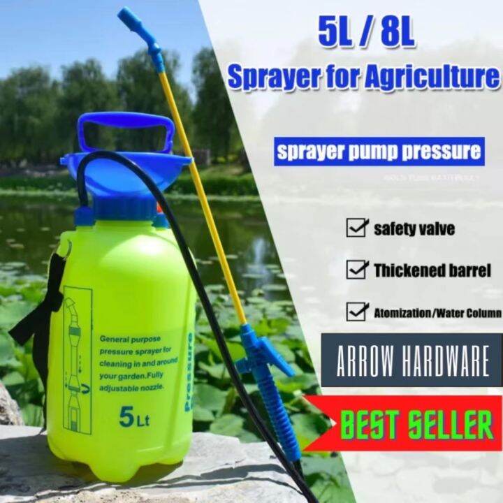 5L/8L Pressure Sprayer Compressed Air Spray Garden Sprayer Pump Hand ...