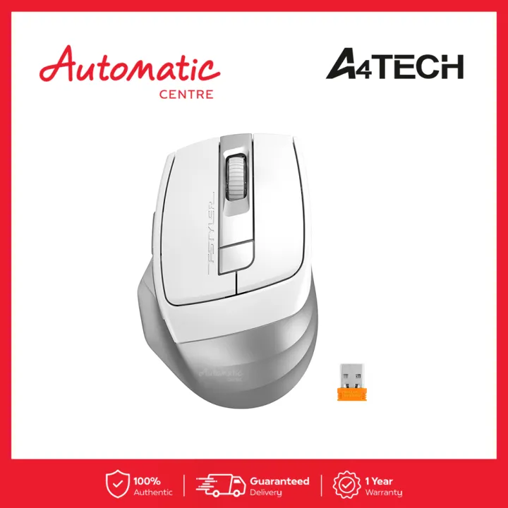A4Tech FB35 Bluetooth & 2.4G Wireless Mouse Icy White with 2000 DPI | Lazada PH