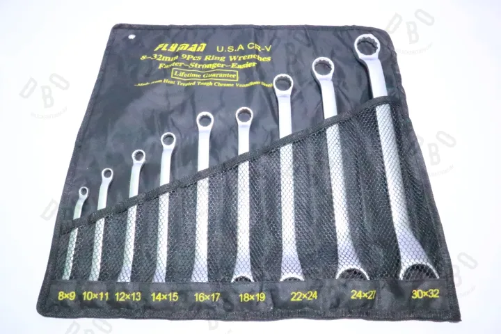 Flyman Combination Wrench Set 9 Pcs.(Double Box End) 8 to 32mm | Lazada PH