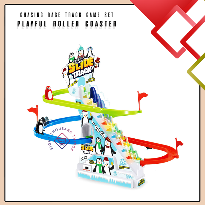 Chasing Ladder Race Track Game Set - Playful Roller Coaster Playset ...