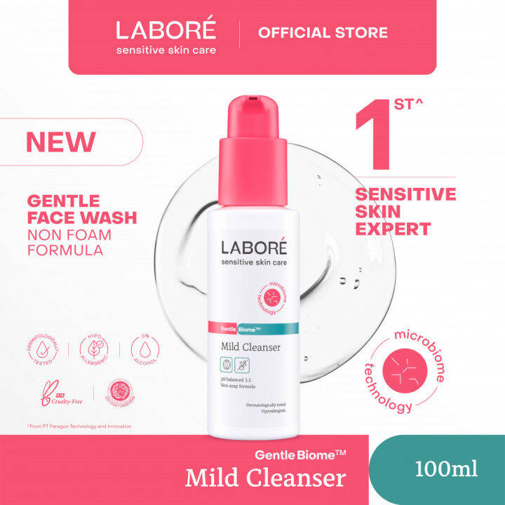 LABORE GentleBiome Mild Cleanser 100ml - Gentle Face Wash Kulit ...