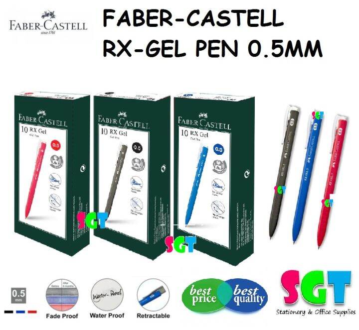 Faber-Castell 0.5mm RX Gel Pen 10pcs/Box | Lazada