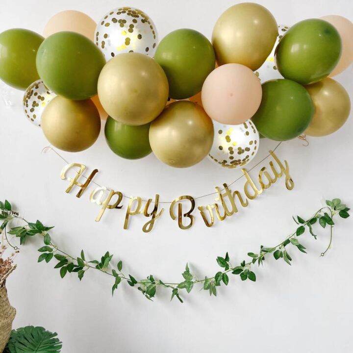 🇵🇭🎈COD LM85 Vintage Retro Green Color Balloons DIY Birthday Party ...