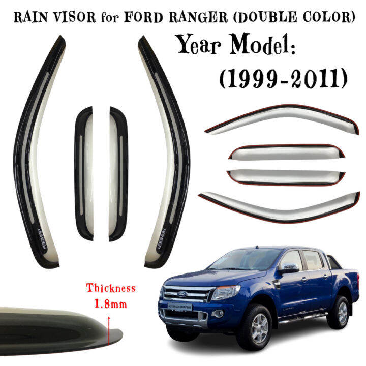 OC RAIN VISOR For FORD RANGER 1999 2000 2001 2002 2003 2004 2005 2006 ...