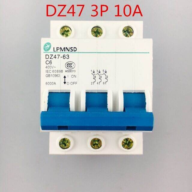 Best Quality 3p Dz47 10a 400v~ 50hz/60hz Circuit Breaker Ac Mcb Safety Breaker C Type | Lazada PH