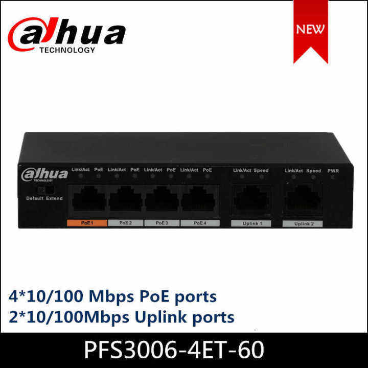Dahua PoE Switch Layer 2 Commercial Switch DH-PFS3005-4ET-56 4-port ...