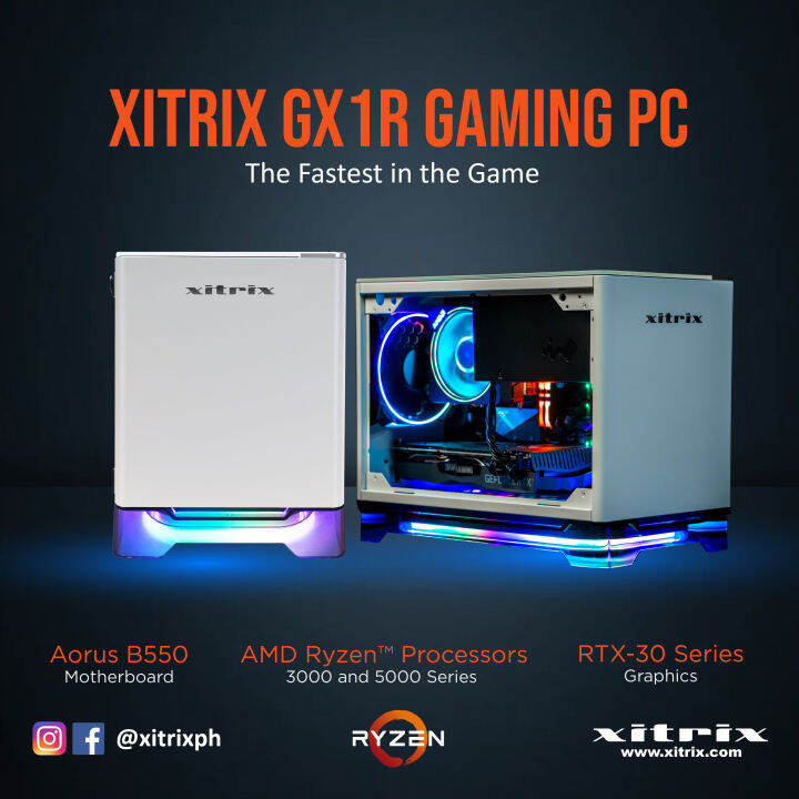 Xitrix GX1R AMD Ryzen 7 ITX Gaming PC ( R7-5800X Processor, GTXRTX GPU ...