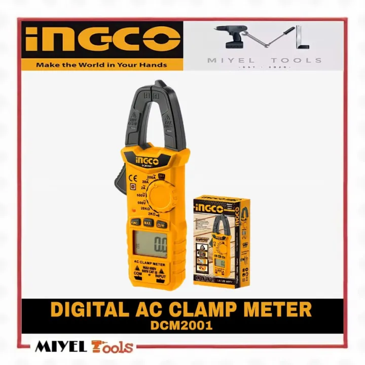INGCO Digital AC Clamp Meter AC 200A (DCM2001) | Lazada PH