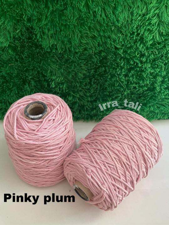 Tali Katun Macrame / Makrame Premium 4 mm 1 Kg Warna Pinky Plum- ZI ...