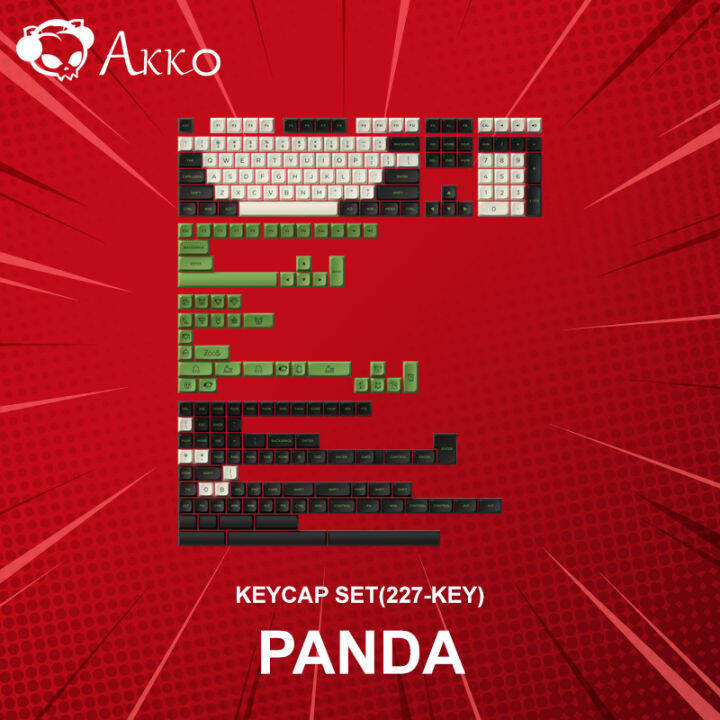 คีย์แคป Akko Panda Keycap Set(227-Key) | Lazada.co.th