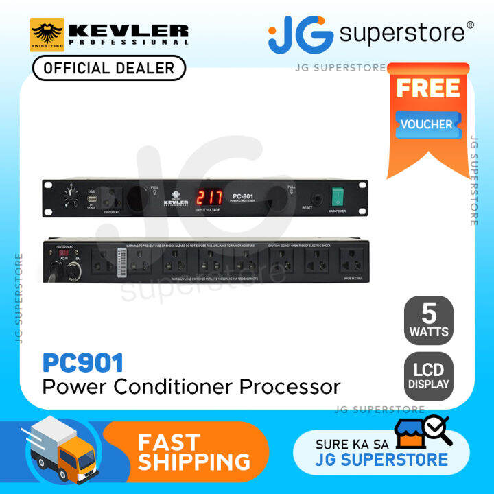 KEVLER PC901 9-Outlet Socket Power Conditioner Processor with USB Port ...