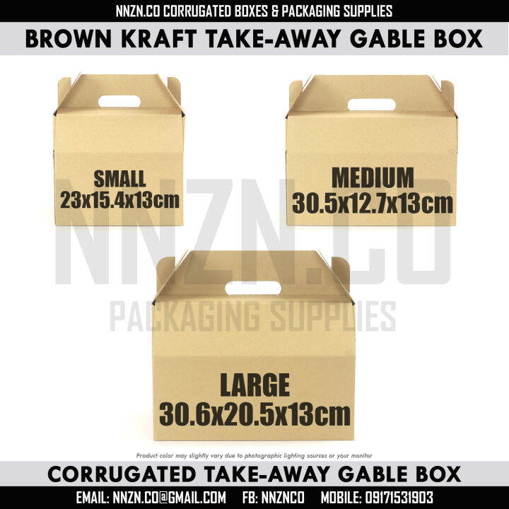 NNZN Corrugated Gable Box Take Away Box Take Out Box Lechon Box Donut ...