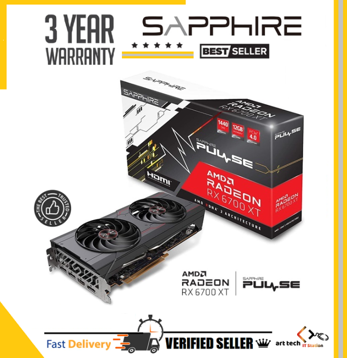 SAPPHIRE PULSE RADEON RX 6700 XT GAMING OC 12G GDDR6 RX6700XT - 11306 ...