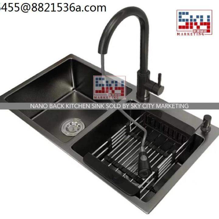 Cable safety device ♩Sky City Nano Black Stainless Kitchen Sink ...