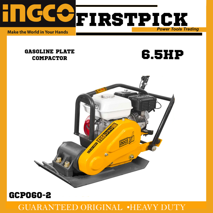 INGCO GCP060-2 Industrial Gasoline Plate Compactor 4.8KW 6.5HP IPT ...