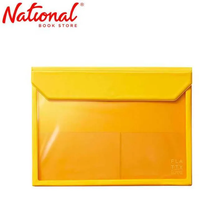 King Jim Plastic Envelope 5366 A4 Magnetic Lock Expandable Yellow ...