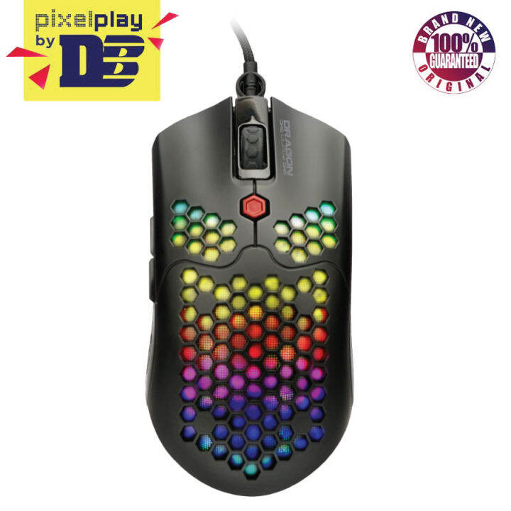 Dragonwar Ultra Light Honeycomb RGB Phoenix Pro Gaming Mouse Black (ELE ...