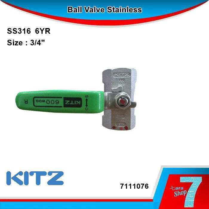 BALL VALVE SCREW STAINLESS SS 316 KITZ 3/4 INCH - 7111076 | Lazada Indonesia