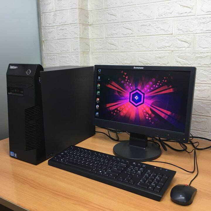 Komputer Murah Core i3 Lenovo RAM 4GB SSD 128GB HDD 500GB Komplit Monitor Siap Pakai | Lazada ...