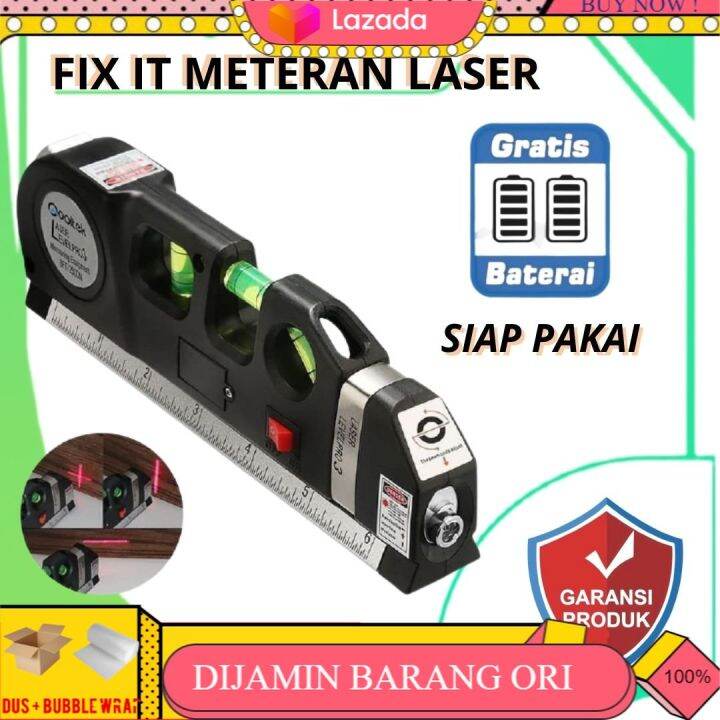 FIXIT 250CM PENGGARIS METERAN WATERPASS DIGITAL PENGGARIS LASER ...