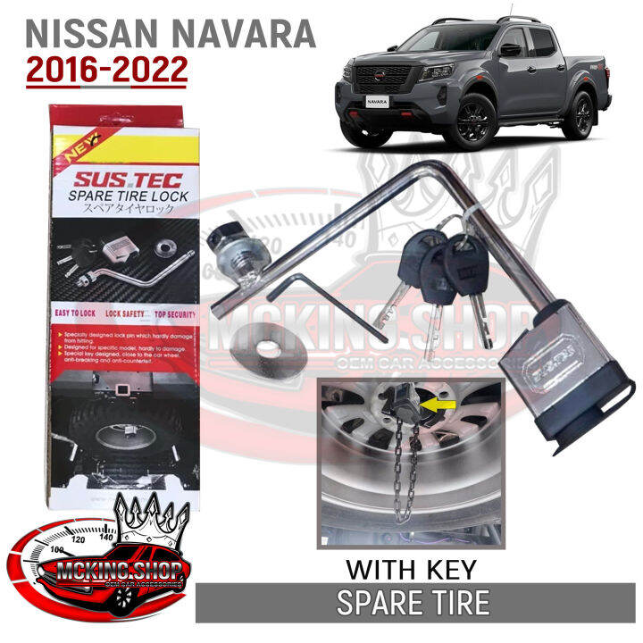 Nissan Navara 2016-2022 SUSTEC Spare Tire Lock with Key | Lazada PH