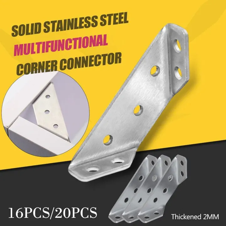 16/20pcs Furniture Corner Connector Trapezoidal Corner Bracket ...