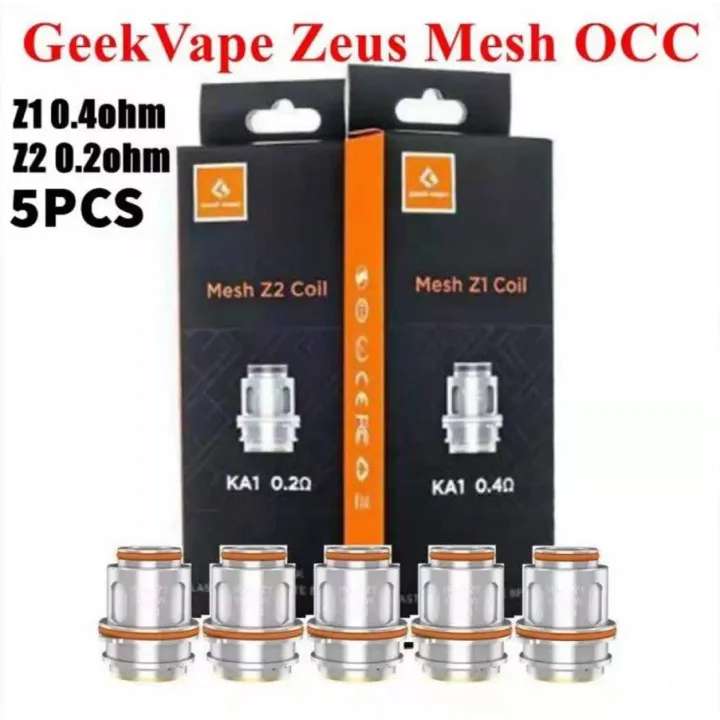 Geek Zeus Mesh Z1 0.4ohm Z2 0.2ohm Coils Fit Zeus Sub Ohm Tank Geek ...
