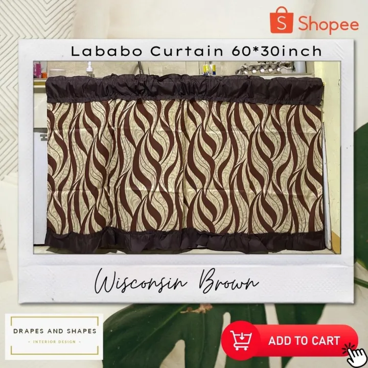 WISCO BROWN LABABO CURTAIN | Lazada PH