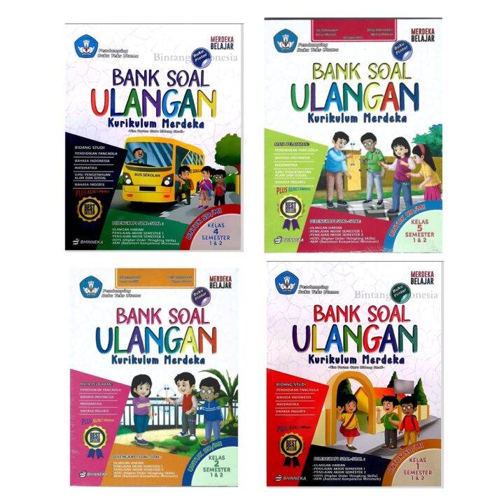 BUKU BANK SOAL ULANGAN KURIKULUM MERDEKA - KELAS 1 DAN 4 SD/MI | Lazada Indonesia
