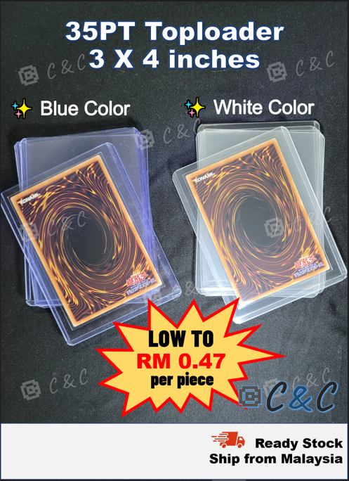 Toploader 35PT 3” X 4” Blue card holder card protector for Cuckoo, TCG Cards, Yugioh Pokemon ...