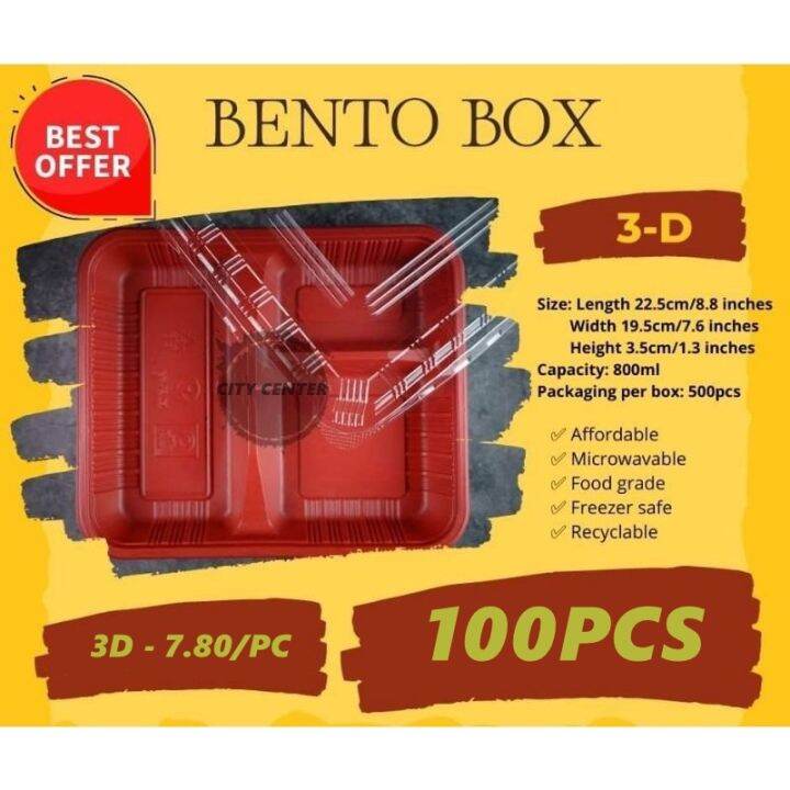 【High Quality】Bento box 3 4 5 Division disposable with plastic lid ...