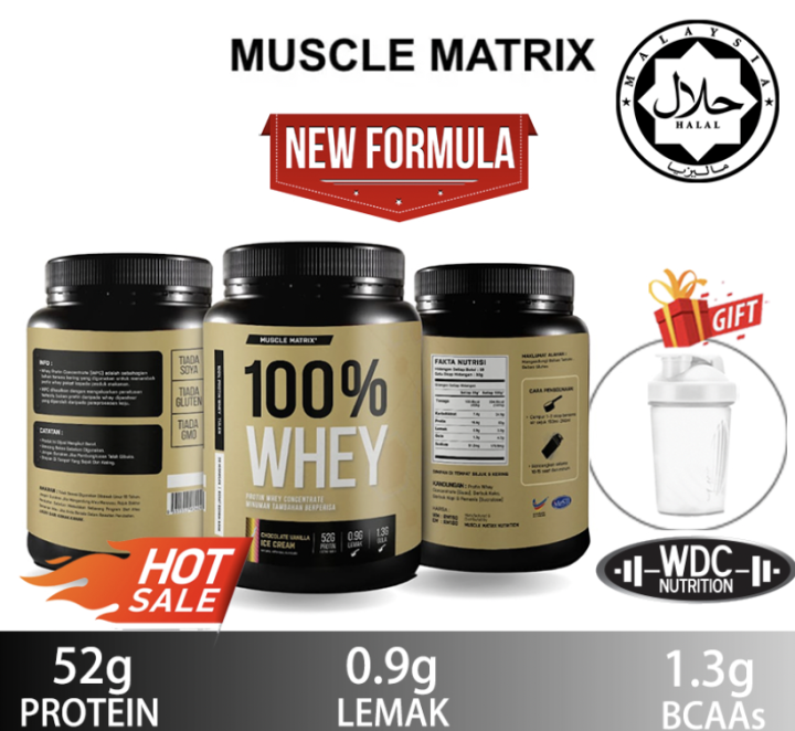 Muscle Matrix 100% Whey 30 Servings (HALAL) - Whey Protein,. Lactose ...