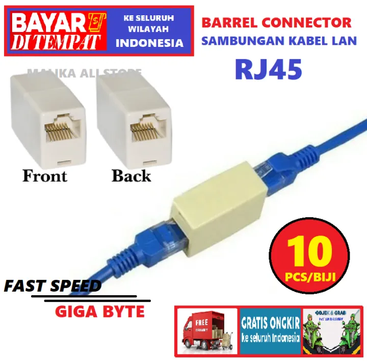 10Pcs Barel RJ45 Sambungan Kabel LAN | Lazada Indonesia