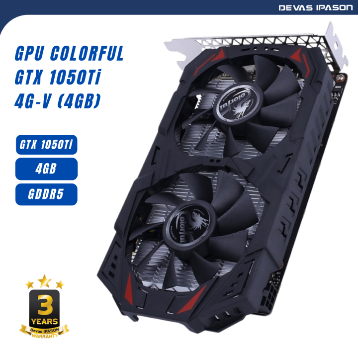 COLORFUL GPU (การ์ดจอ) iGame GeForce GTX 1050 Ti 4G-V (4GB) รับประกัน 3 ...