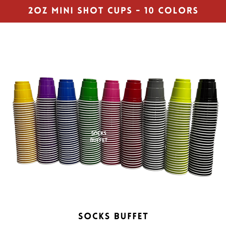 Mini Shot Cups 6 Colors Set 2oz Disposable Cups | socksbuffet | Lazada PH